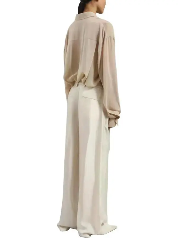 THE FRANKIE SHOP Pleated Wide-leg Trousers - Neutrals