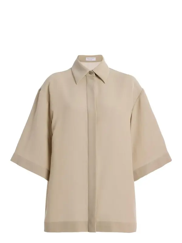 Michael Kors Wool Crepe Shirt - Neutral