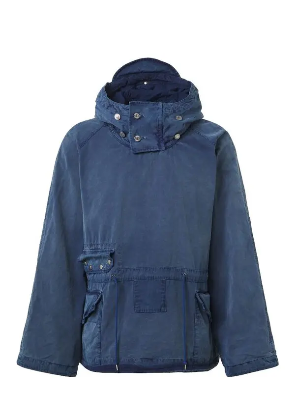 A.PRESSE Cotton Drawstring Hooded Jacket - Blue