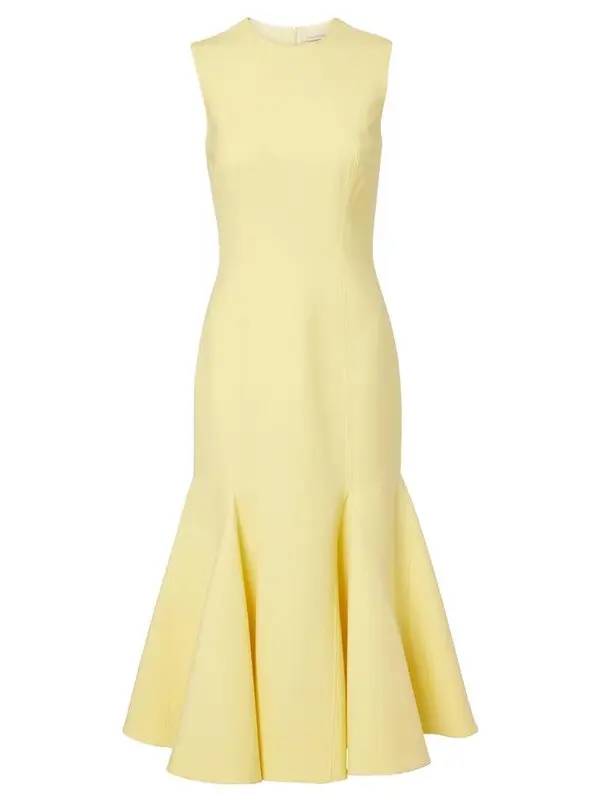 EMILIA WICKSTEAD Seema Crepe Cocktail Dress - Yellow