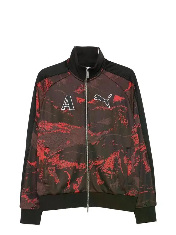PUMA X Ahluawalia T7 Abstract-print Logo-patch Sweatshirt - Black