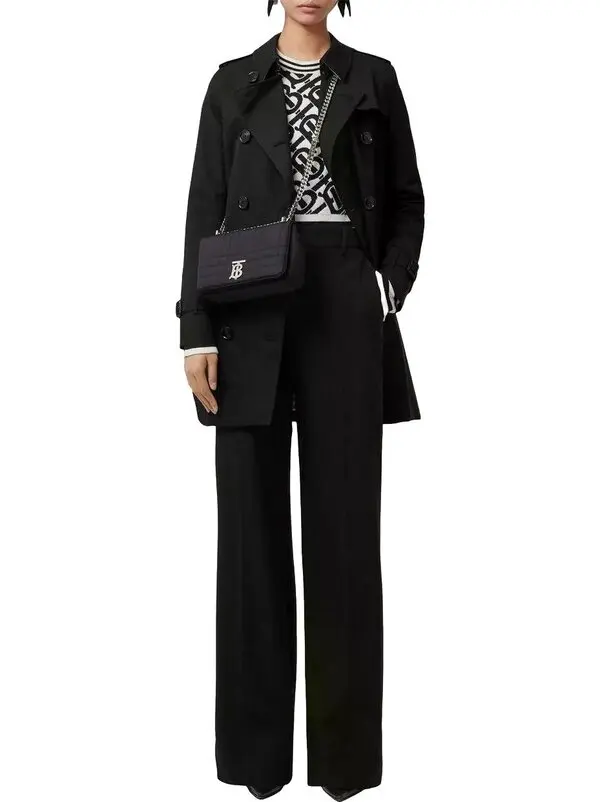Burberry Kensington Heritage Trench Coat - Black
