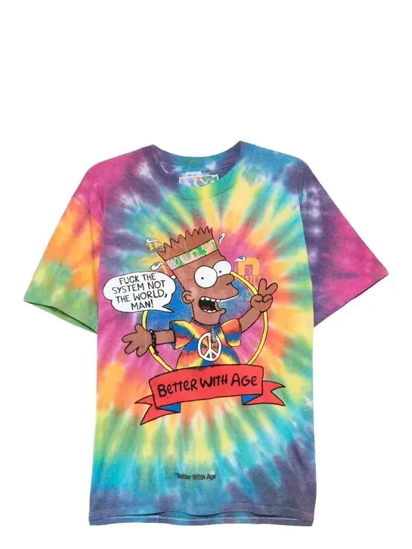 BETTER WITH AGE Tie-dye Graphic-print T-shirt - Blue