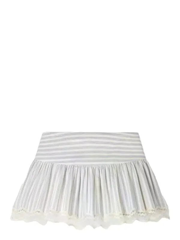 Sandro Striped Cotton Skort - Neutrals