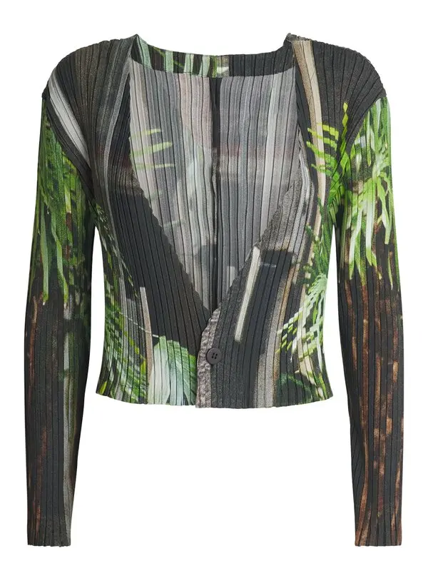 Issey Miyake Urban Jungle Pleats Cardigan - Black
