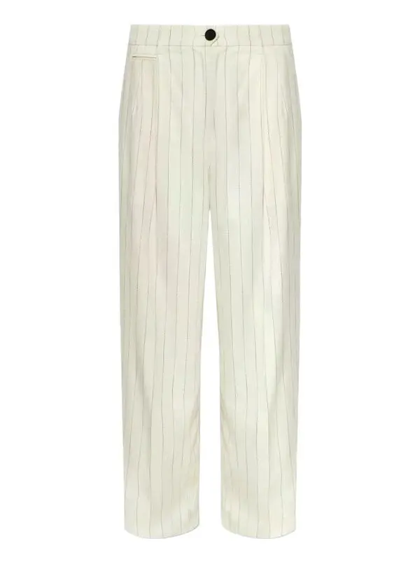 ALLSAINTS Olga Pinstripe Wide-leg Trousers - Neutrals