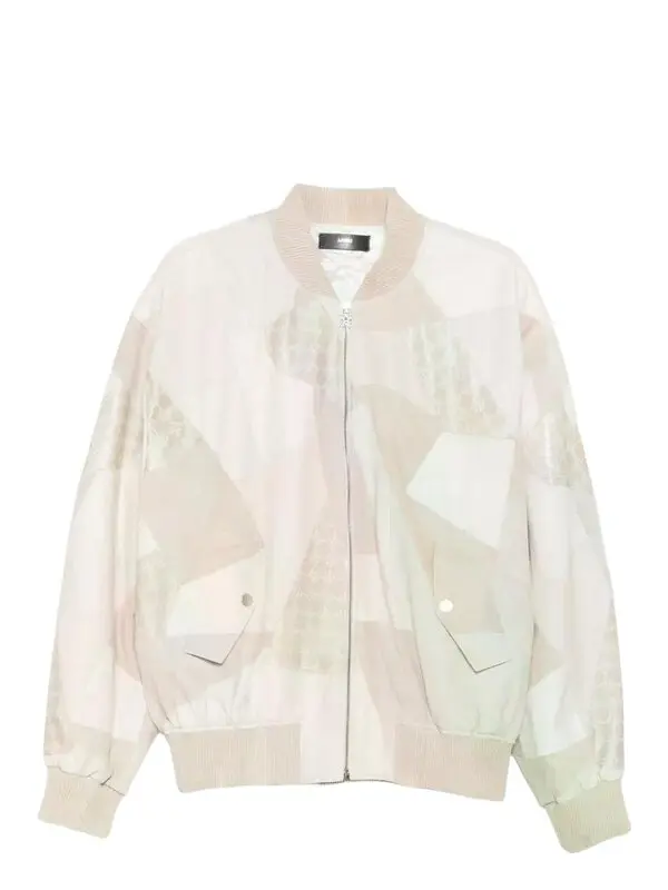 Amiri Patchwork Bomber Jacket - Neutrals