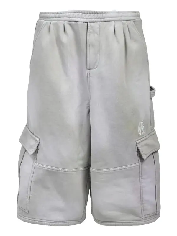 BREATH Logo-embroidered Cargo Shorts - Grey