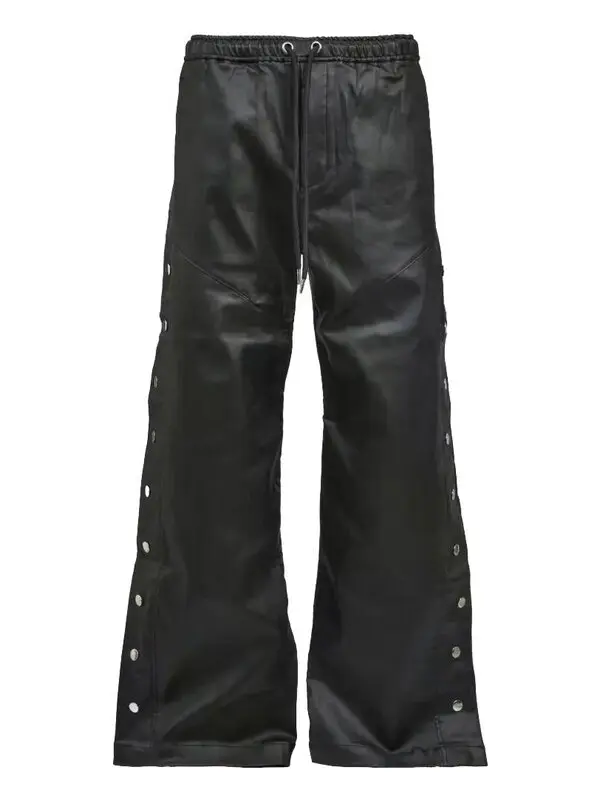 BREATH Press-stud Wide-leg Trousers - Black
