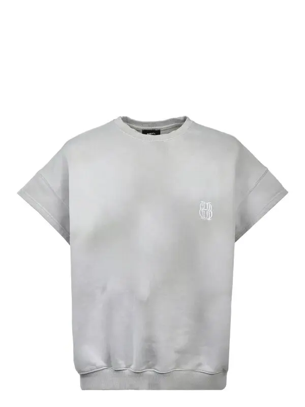 BREATH Embroidered Logo Short-sleeve Sweater - Grey