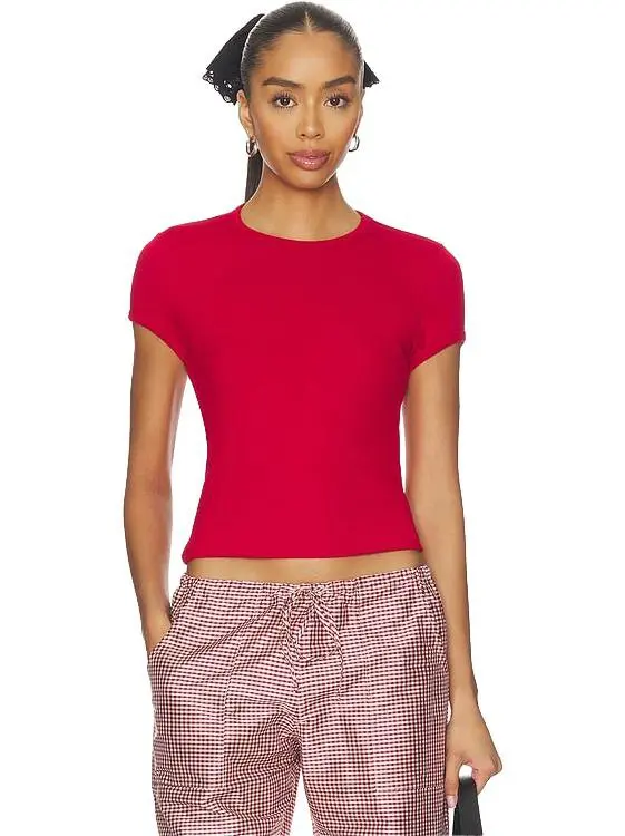 Donni. The Baby Rib Baby Tee In . Also - Red