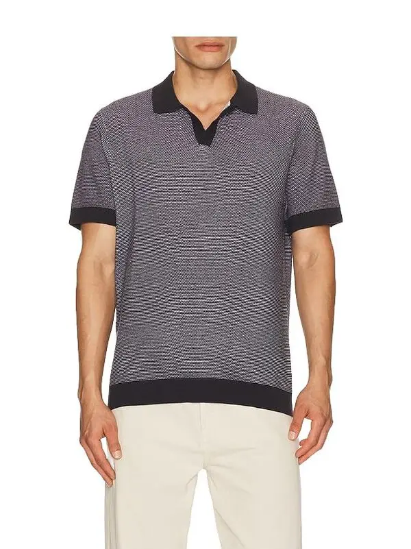 Onia Textured Johnny Polo In . Also - Navy
