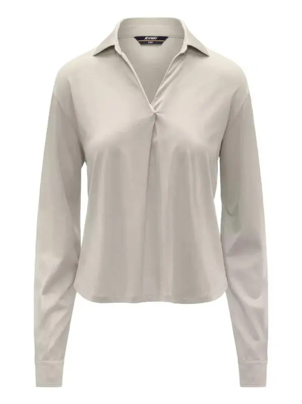 K-WAY Grenerie Twist-detail Long-sleeve Blouse - Neutrals