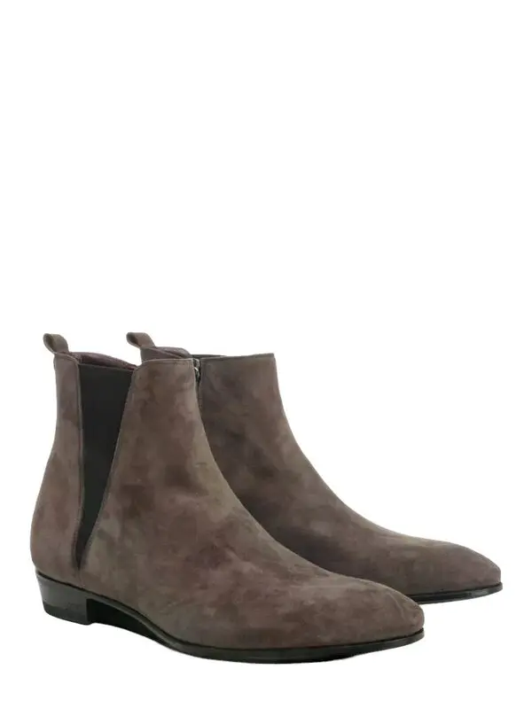 LIDFORT Suede Zip-fastening Ankle Boots - Grey