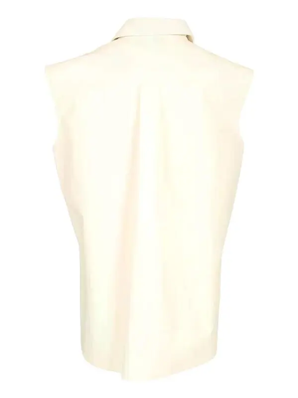DURAZZI MILANO Sleeveless Shirt With Snakeskin Effect Panels - Neutrals