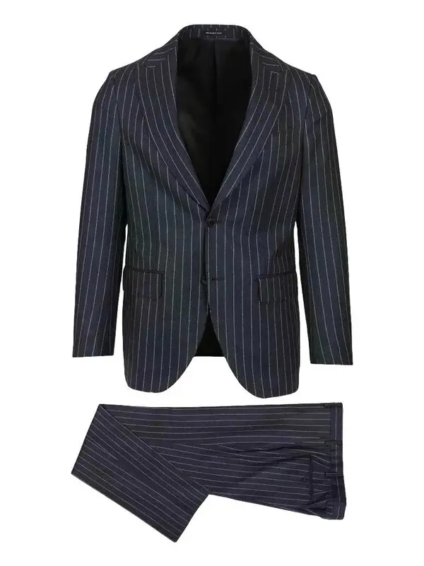 AL DUCA D’AOSTA 1902 Pinstripe Peak-lapel Suit - Blue