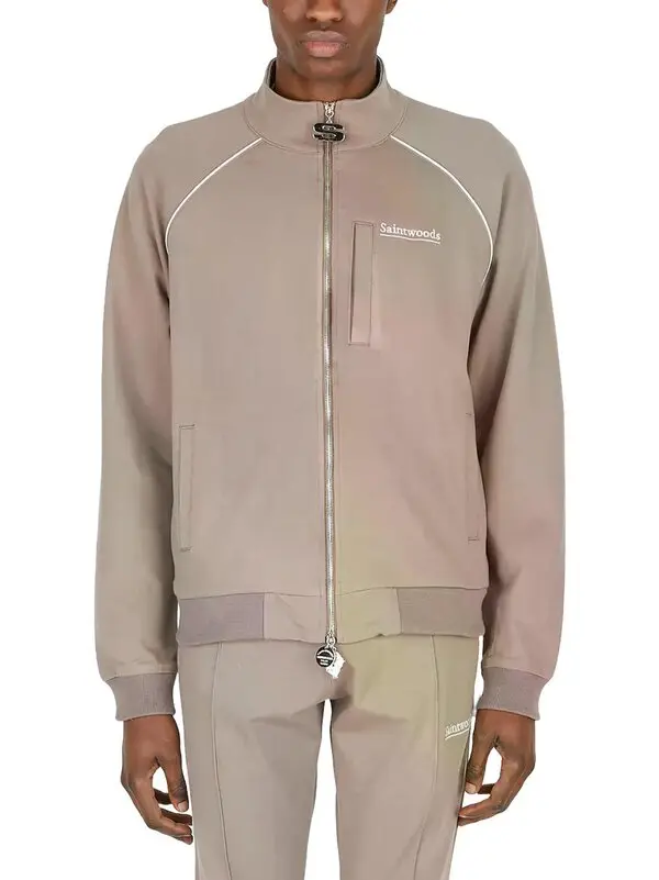 SAINTWOODS Zip Piped Cardigan - Neutrals