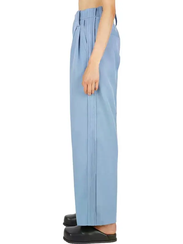 MERYLL ROGGE Pleats Belt Loops Trousers - Blue