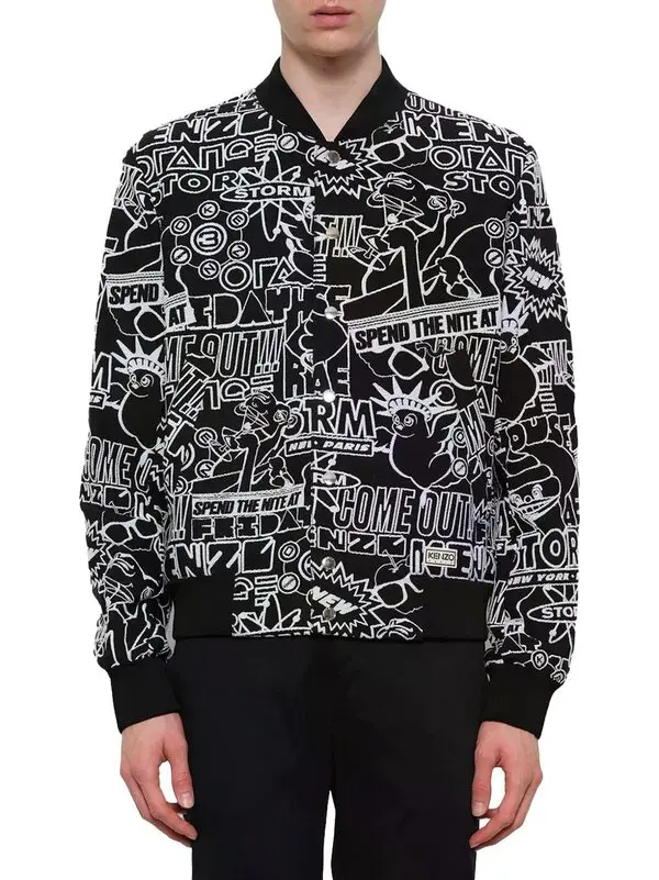 Kenzo Storm Flyer Bomber Jacket - Black