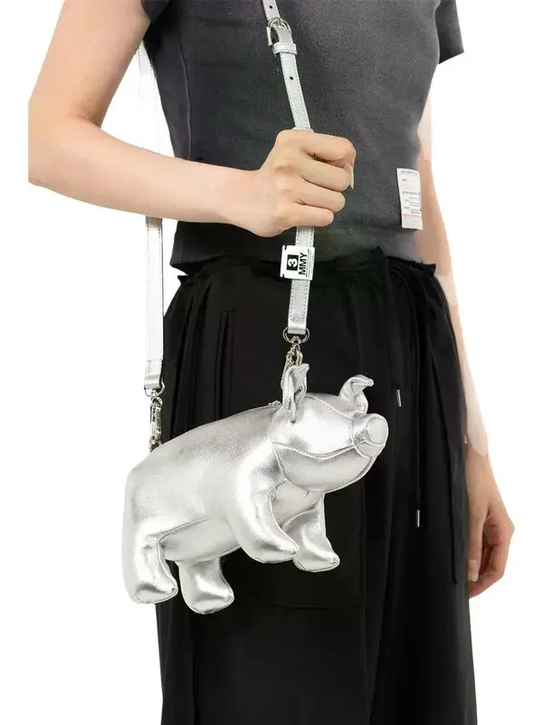 Mihara Yasuhiro Pig Shoulder Bag - Silver