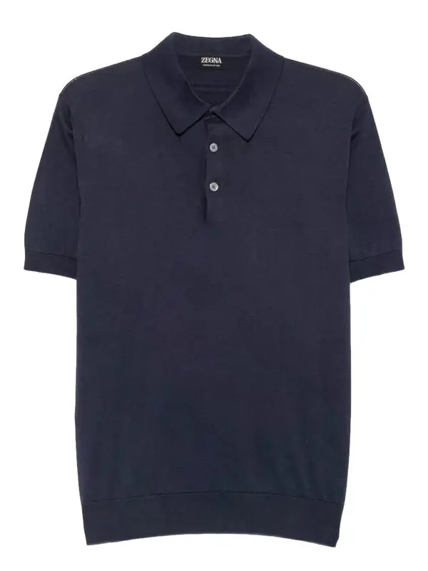 Zegna Short-sleeve Polo Shirt - Blue