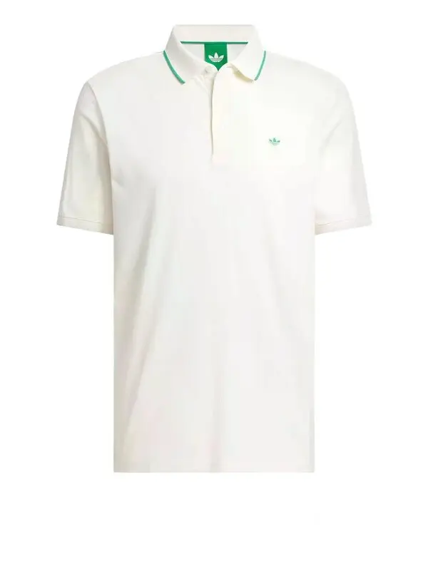 Adidas Trefoil Originals Twistknit Polo Shirt - Neutrals