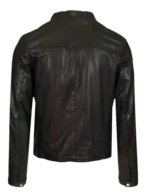 AL DUCA D’AOSTA 1902 Nappa Leather Biker Jacket - Black