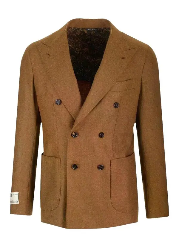 Al Duca D'aosta Double-breasted Wool Blazer - Brown