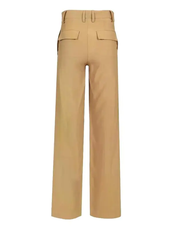 AL DUCA D’AOSTA 1902 Tan Twill Wide-leg Tailored Trousers - Neutrals