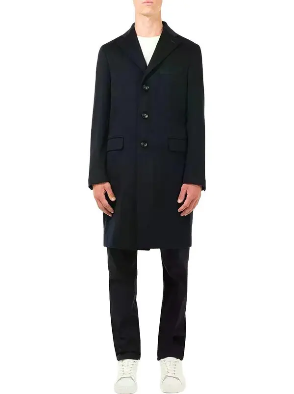 AL DUCA D’AOSTA 1902 Single-breasted Cashmere Coat - Blue