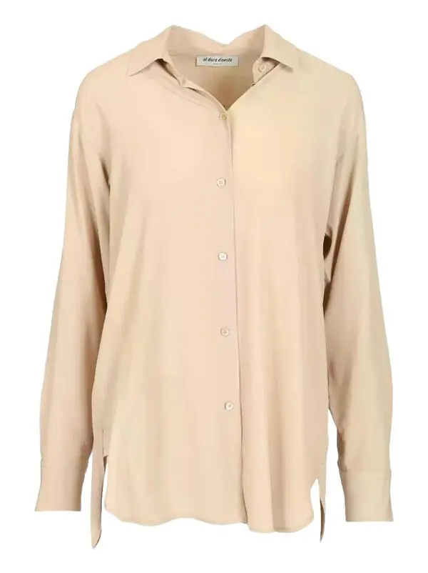 AL DUCA D’AOSTA 1902 Oversized Silk Shirt - Neutrals