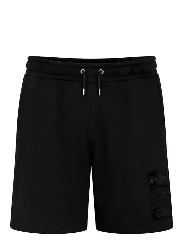 Alpha Industries Logo Patch Drawstring Shorts - Black