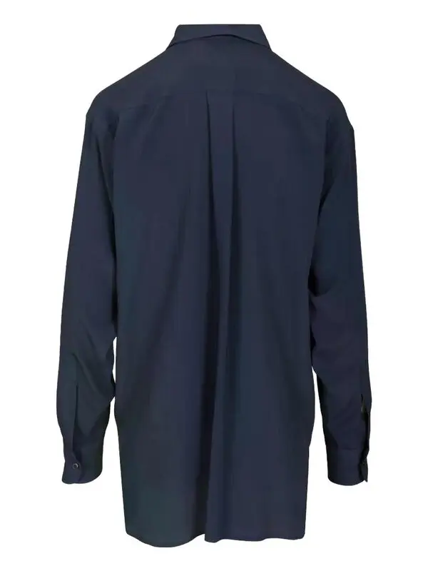 AL DUCA D’AOSTA 1902 Oversized Silk Shirt - Blue