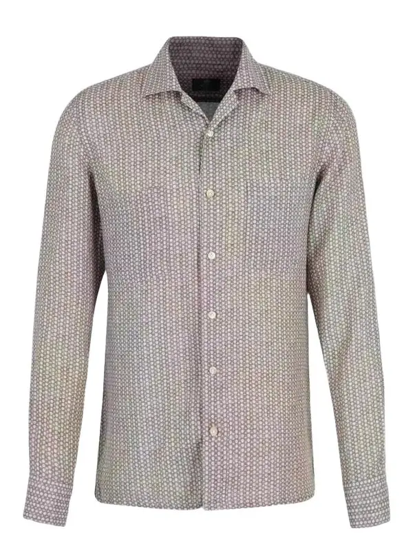 LUIGI BORRELLI Floral-print Shirt - Brown