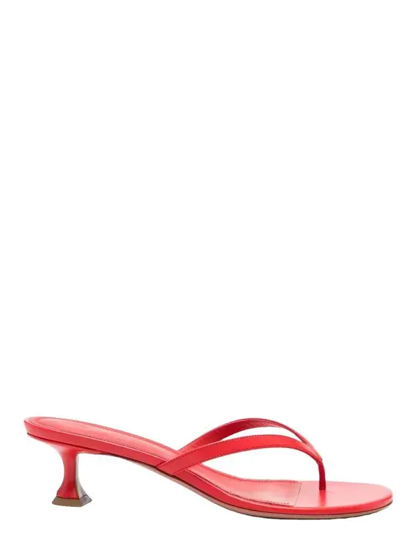 Amina Muaddi Juliette Thong Sandals - Red