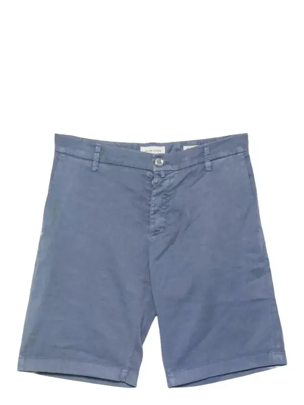 Jacob Cohen Twill Texture Logo Patch Shorts - Blue