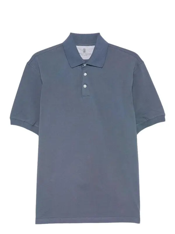 Brunello Cucinelli Short-sleeve Polo Shirt - Blue