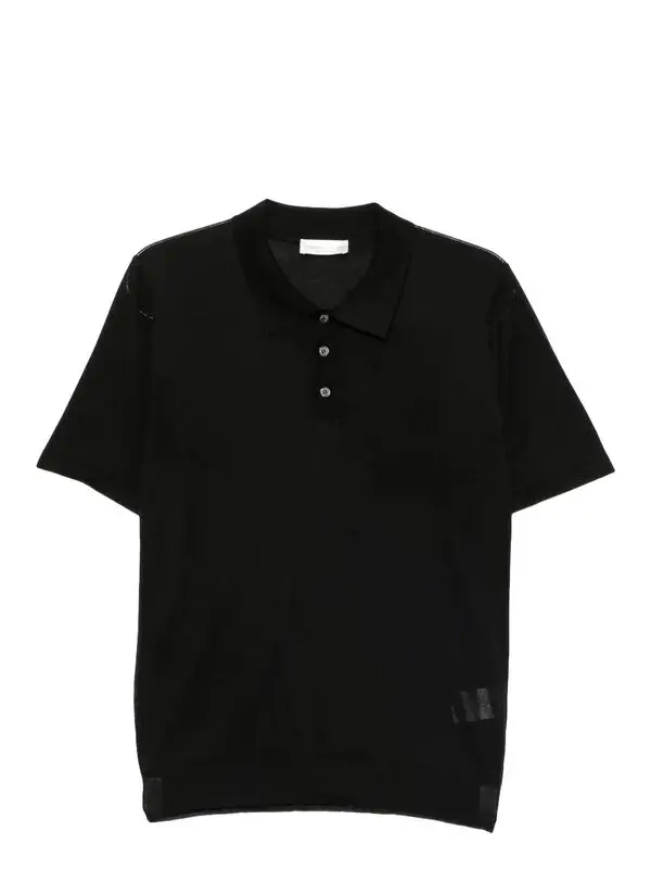 ROBERTO COLLINA Short-sleeve Polo Shirt - Black