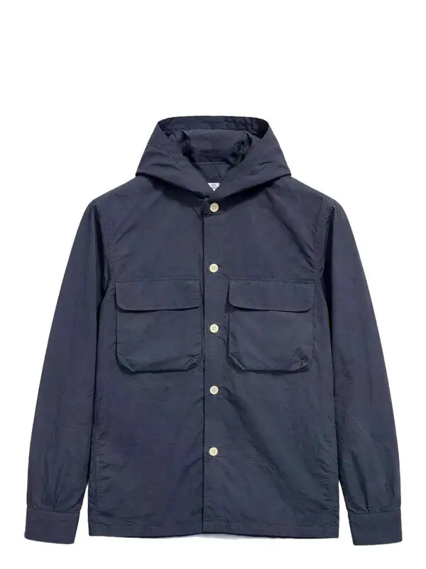 LES HÉRITIERS Button-up Hoodie - Blue