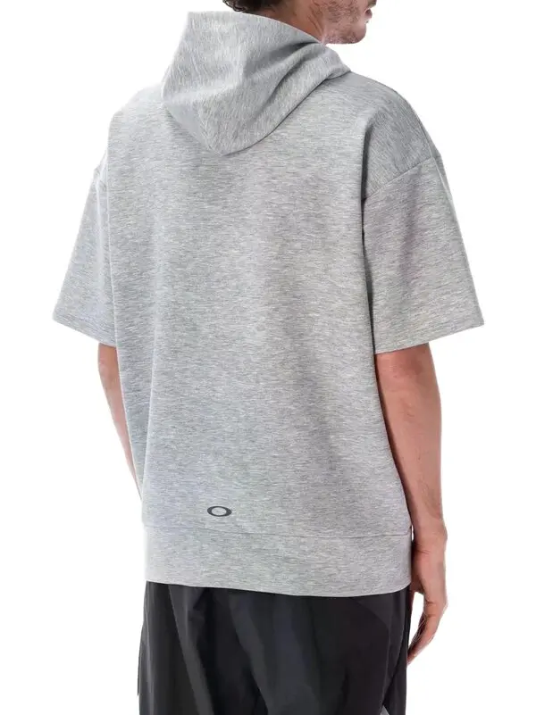 Oakley Logo Print Short Sleeve Hoodie - Grey
