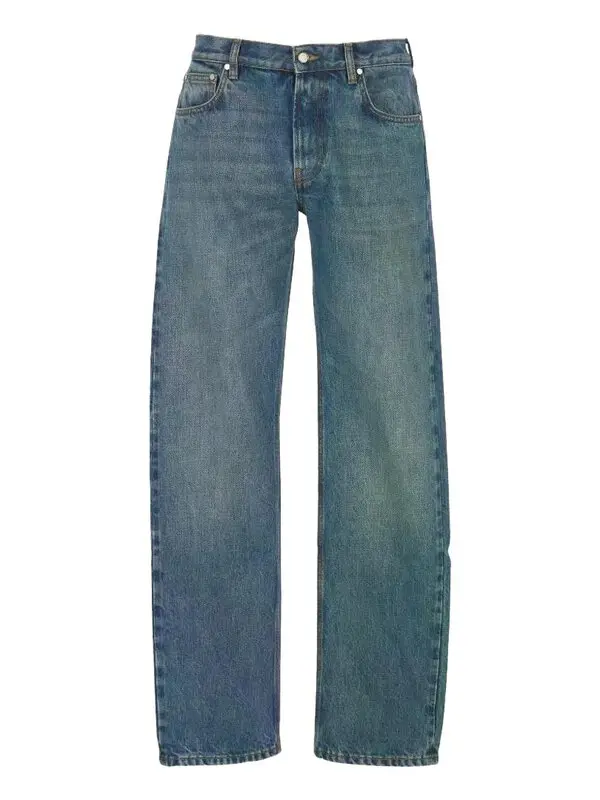 UMIT BENAN Faded Straight-leg Jeans - Blue
