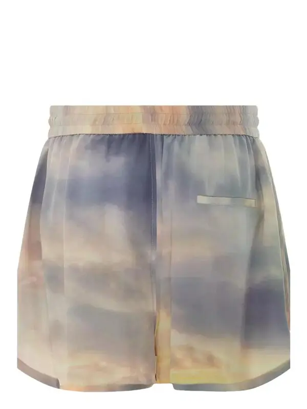 Alexander McQueen Tie-dye Silk Shorts - Blue