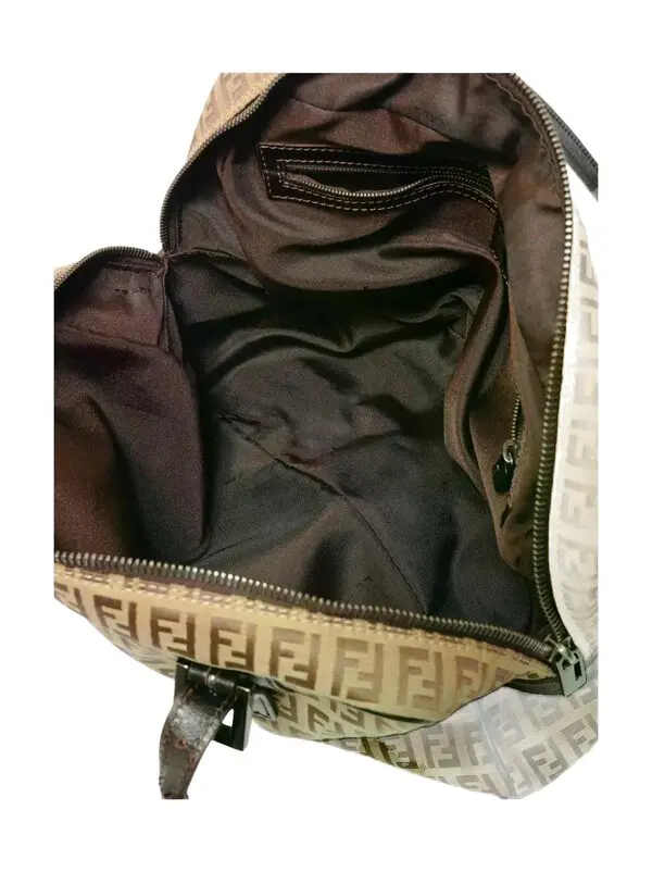 Fendi Zucchino Canvas Handbag - Brown