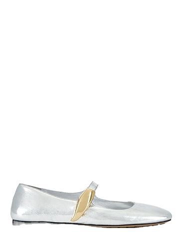 Bottega Veneta Lucy Ballerina Flat - Silver