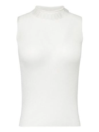 CFCL Sleeveless Embellished Knit Top - White Multi