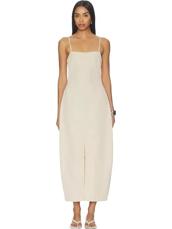 EAVES Eva Curved Maxi Dress - Beige