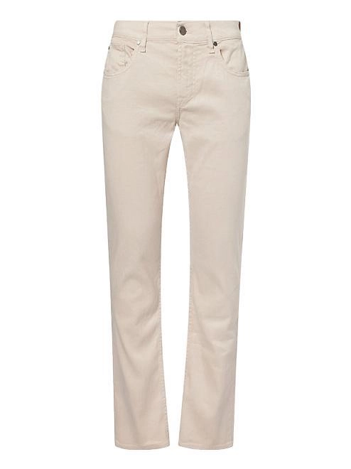 7 For All Mankind Straight-leg Linen And Cotton Denim Jeans - Oat
