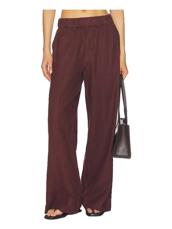 Beyond Yoga Easy Wide Leg Linen Pant In . Also - Brown