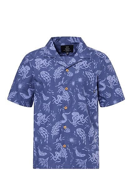 FINISTERRE Dylan Printed Short-sleeve Cotton Shirt - Galactic