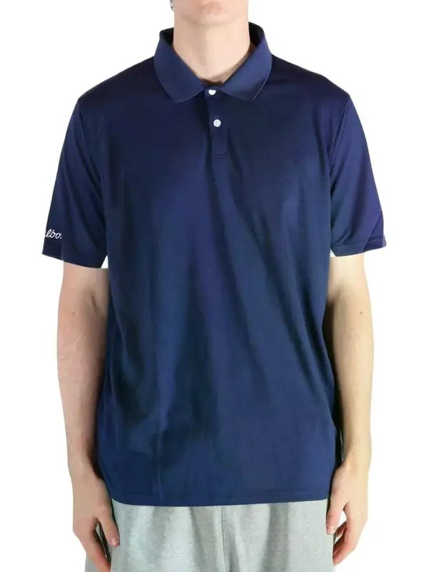 MALBON Evergreen Paneled Performance Pique Polo Shirt - Blue